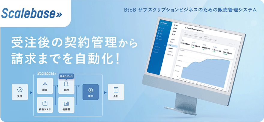 BtoBサブスクリプションビジネスのための販売管理システム・Scalebase / Scalebase ペイメント：会計・人事給与システム SuperStream（スーパーストリーム ...